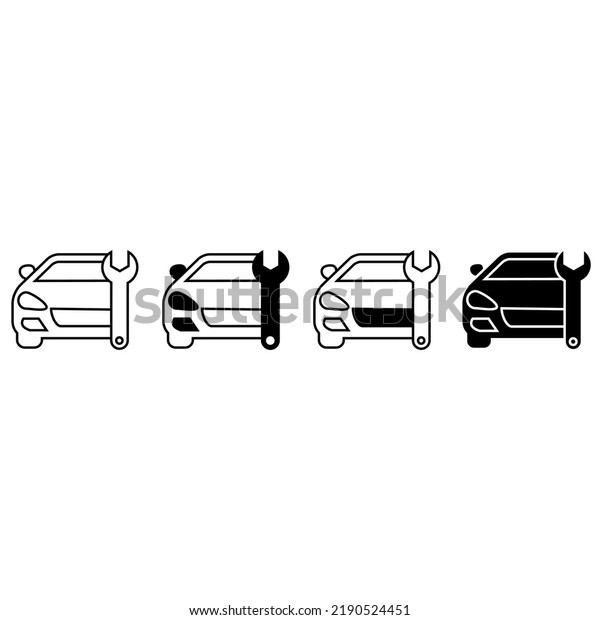 Car Service Vector Icon Set Checkup Stock Vector (Royalty Free ...