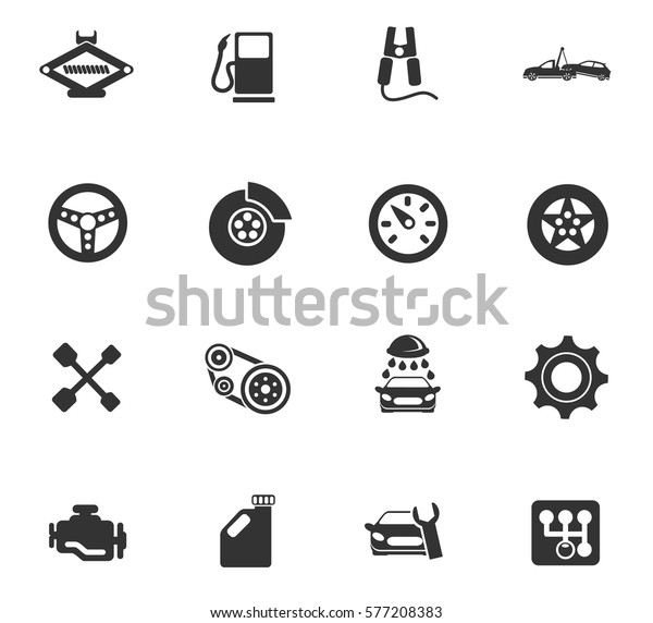 Car Service Vector Icons User Interface Stock Vector (Royalty Free ...