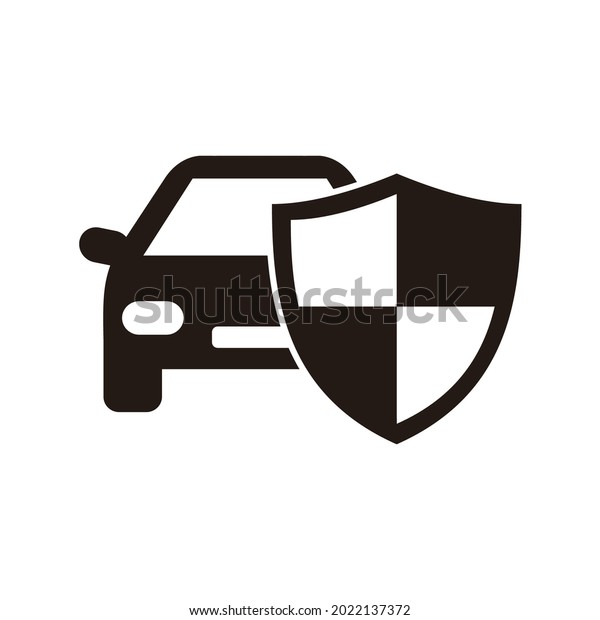 Car Shield Icon On White Background Stock Vector (Royalty Free ...