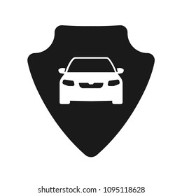 Car Icon Shield Silhouette Coat Arms Stock Vector (Royalty Free ...