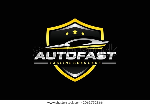 Car Shield Star Emblem Logo Stock Vector (Royalty Free) 2061732866