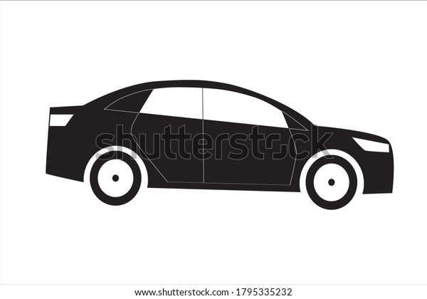Car Side View Black Isolated Icon Stock Vector (Royalty Free ...