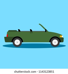 Car Side View Cabriolet Convertible Illustration Stock Vector (Royalty ...