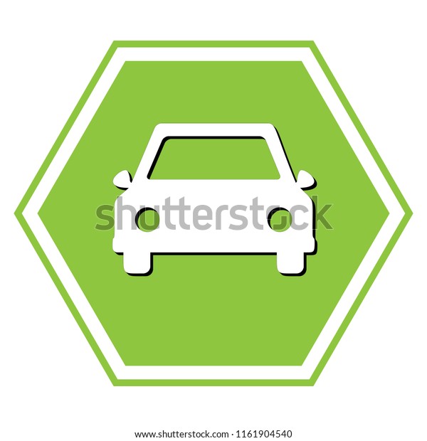 Car Sign Illustration Vector White Icon Stock Vector (Royalty Free ...