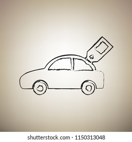 Car Sign Tag Vector Brush Drawed Stock Vector (Royalty Free) 1150313048 ...