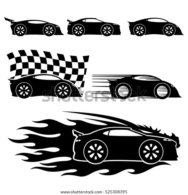 Car Signs On White Background Stock Vector (Royalty Free) 525308395 ...