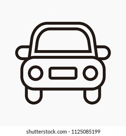 Car Simple Icon Logo Outline Style Stock Vector (Royalty Free ...