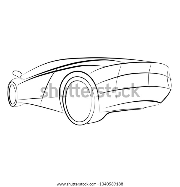 Car Sketch Fast Hand Drawn Luxury Stock Vector (Royalty Free ...