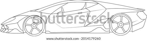 Car Sketch On White Background Stock Vector (Royalty Free) 2014179260 ...