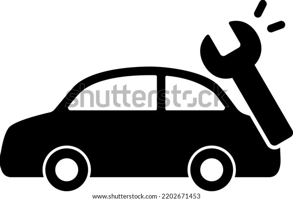 Car Spanner Isolated Vector Silhouette Stock Vector (Royalty Free ...