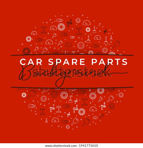 Car Spare Parts Background Vector On Stock Vector (Royalty Free ...
