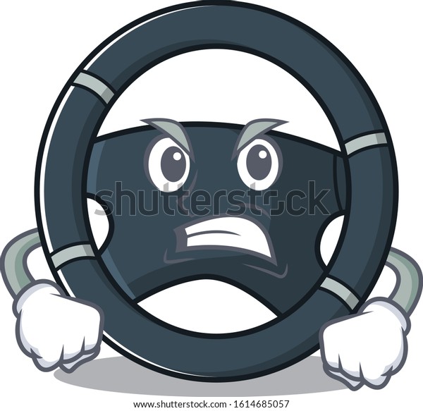 Car Steering Cartoon Character Design Having Stock Vector (Royalty Free ...