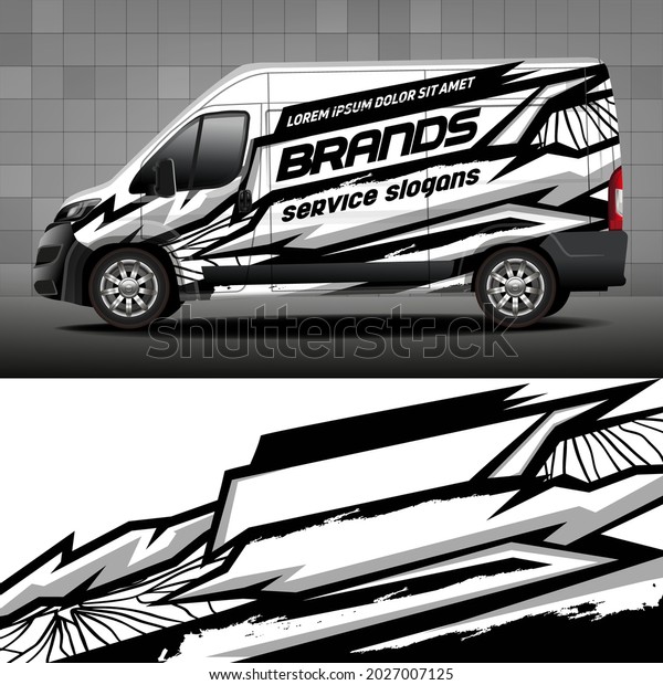 Car Sticker Design Concept Abstract Black Stock Vector (Royalty Free ...