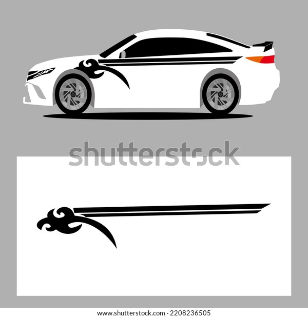 Car Stripes Vector Art Decal Black Stock Vector (Royalty Free ...