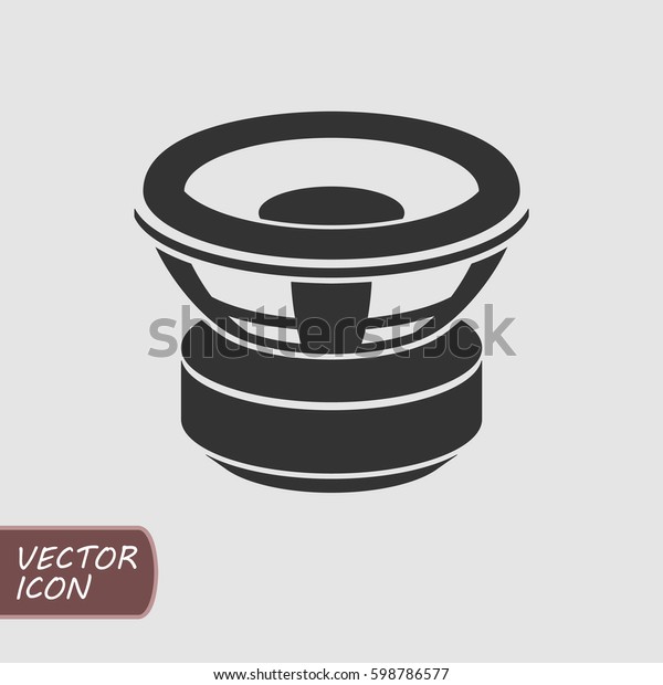 Car Subwoofer Icon: vector de stock (libre de regalías) 598786577 ...