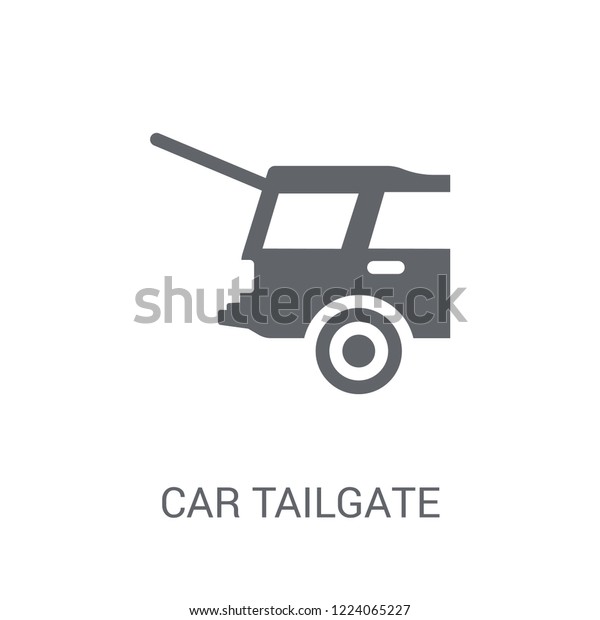 car tailgate icon. Trendy car tailgate logo concept on white background ...