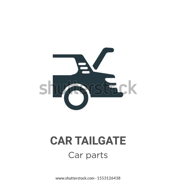 Car Tailgate Vector Icon On White Stock Vector (Royalty Free ...
