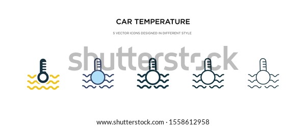 Car Temperature Icon Different Style Vector Stock Vector (Royalty Free ...