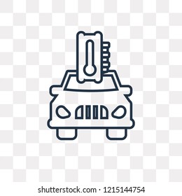 Car Temperature Vector Outline Icon Isolated Stock Vector (Royalty Free ...
