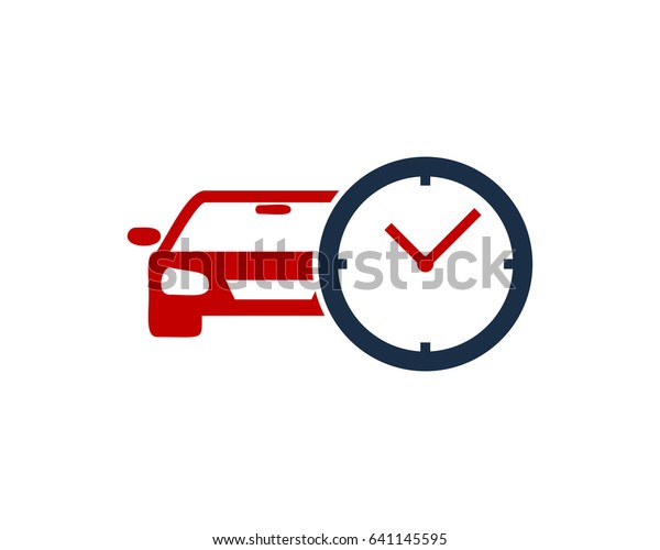 Car Time Icon Logo Design Element Stock Vector (Royalty Free) 641145595 ...
