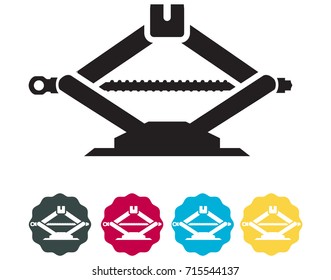 Vektor Stok Car Jack Icon Mechanical Jack Icon (Tanpa Royalti ...