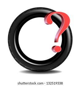 Car Tire Question Mark Stock Vector (Royalty Free) 132519338 | Shutterstock