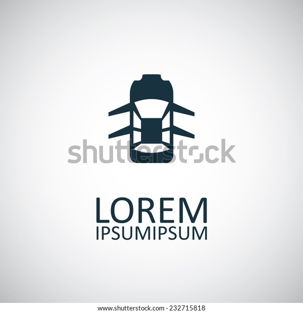 Car Top Icon On White Background Stock Vector (Royalty Free) 232715818 ...