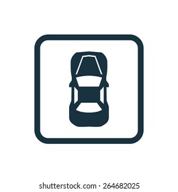 Car Top Icon Rounded Squares Button Stock Vector (Royalty Free ...