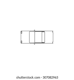 Car Top View Outline Black Simple Stock Vector (Royalty Free) 307082963 ...