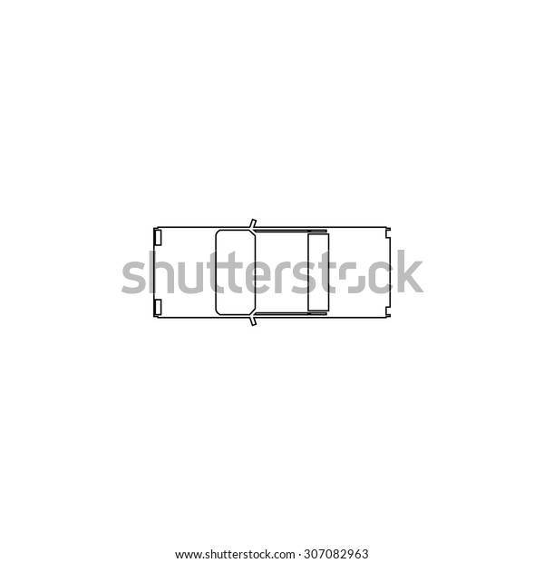 Car Top View Outline Black Simple Stock Vector (Royalty Free) 307082963 ...