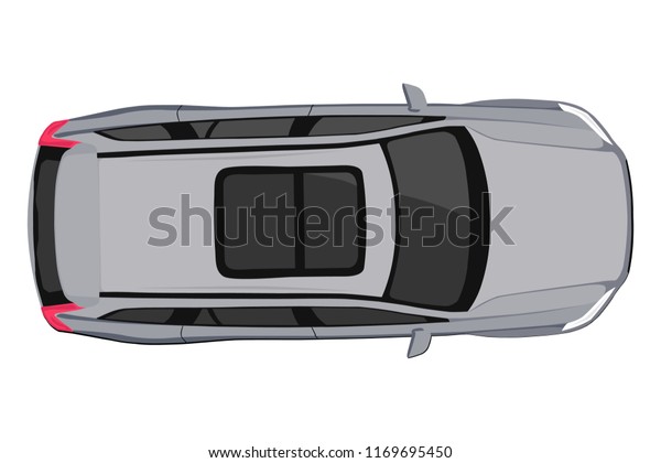 Car Top View Vector Illustration Flat Stock Vector (Royalty Free ...