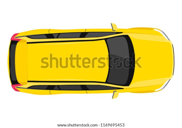 Car Top View Vector Illustration Flat Stock Vector (Royalty Free ...