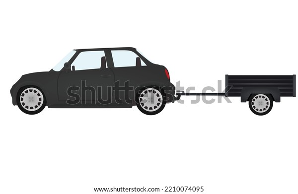 Car Trailer Vehicle Vector Illustration Stock Vector (Royalty Free ...