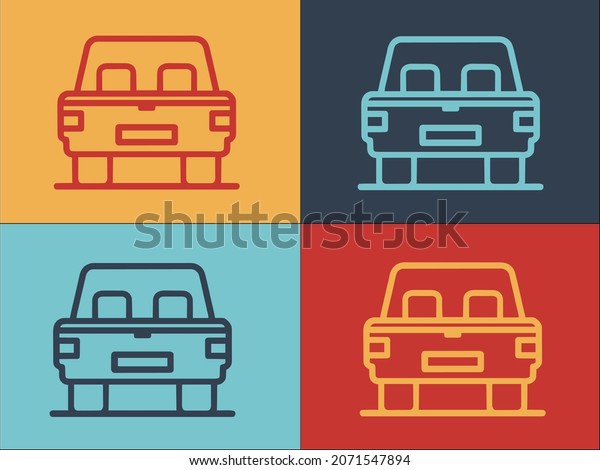 Car Trunk Door Logo Simple Flat Stock Vector (Royalty Free) 2071547894 ...