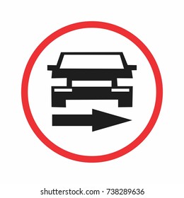 Car Turn Right Stock Vector (Royalty Free) 738289330