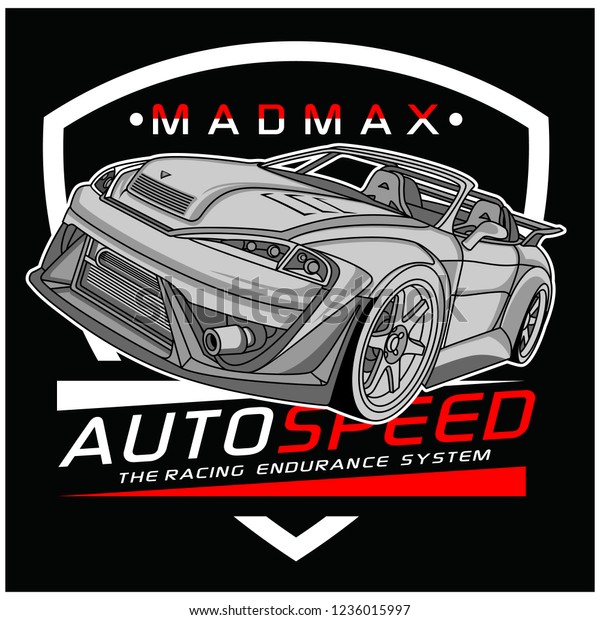 Car Typography Designvector Graphic Illustration: стоковая векторная ...