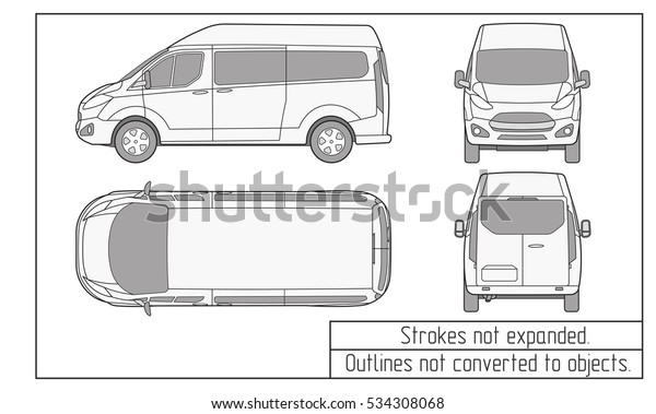 car van drawing outline strokes not expanded