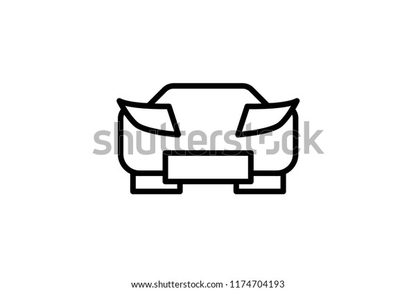 Car Vector Icon Editable Stroke 128x128 스톡 벡터(로열티 프리) 1174704193 ...