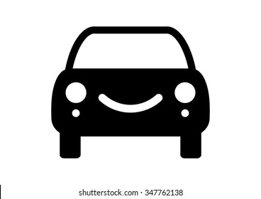 Car Vector Icon On White Background Stock Vector (Royalty Free) 346320095