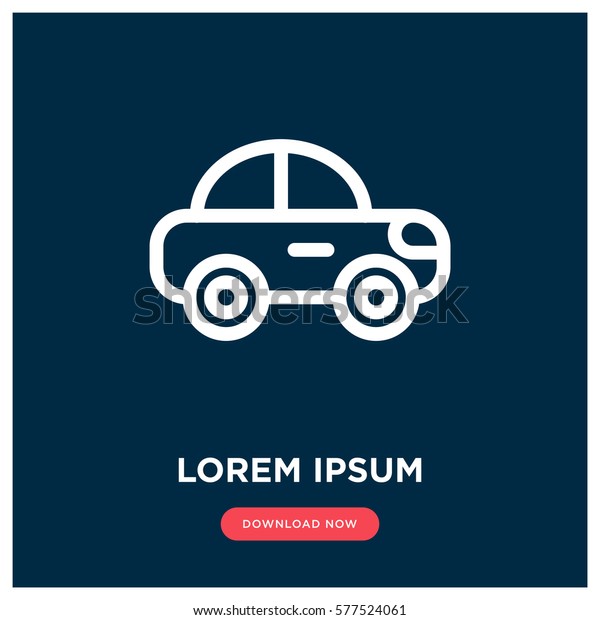 Car Vector Icon Sedan Symbol Modern Stock Vector (Royalty Free ...