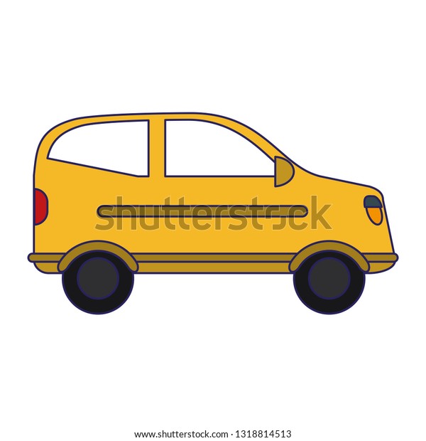 Car Vehicle Sideview Cartoon Stock Vector (Royalty Free) 1318814513