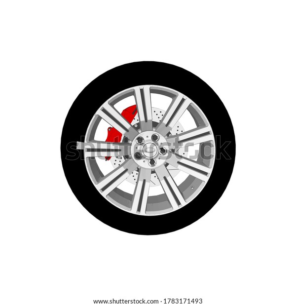 Car Velg Icon Vector Illustration Logo Stock Vector (Royalty Free ...