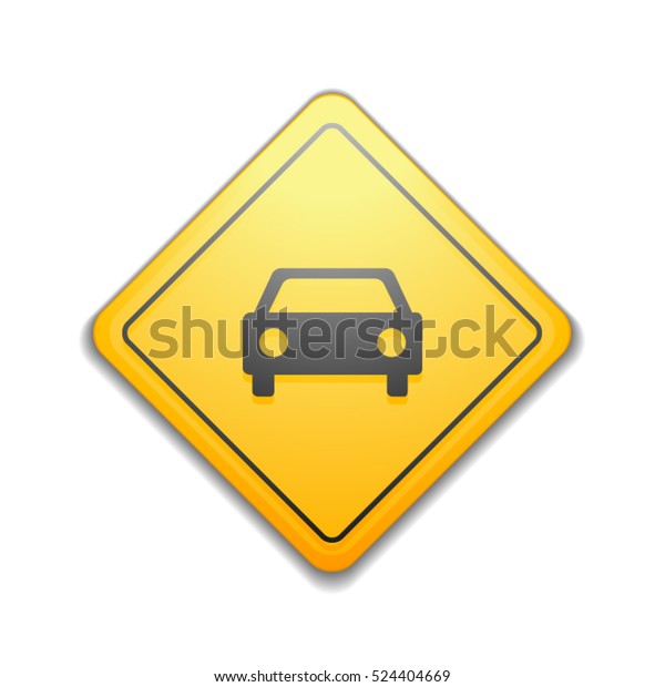 Car Warning Sign Illustration Stock Vector (Royalty Free) 524404669 ...