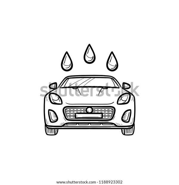 Car Wash Hand Drawn Outline Doodle Stock Vector (Royalty Free ...