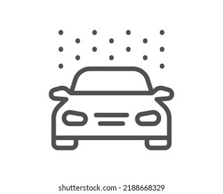 Car Wash Line Icon Automatic Cleaning Stock Vector (Royalty Free ...