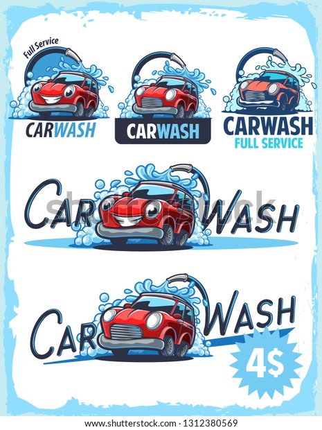 Car Wash Retro Label Stock Vector (Royalty Free) 1312380569