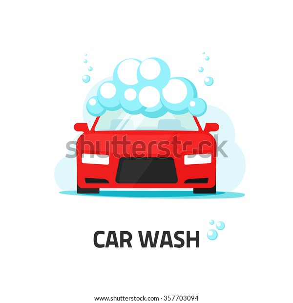 Car Wash Service Label Vector Illustration Stock Vector (Royalty Free ...