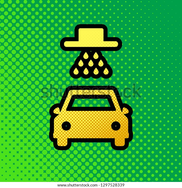 Car Wash Sign Vector Pop Art Stock Vector (Royalty Free) 1297528339 ...