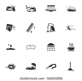 Car Washer Vector Icons User Interface Stock Vector (Royalty Free ...