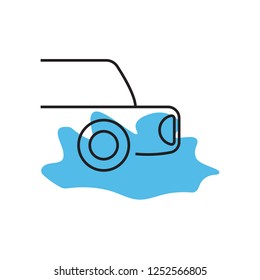Car Water Splash Icon Vector Design Stock Vector (Royalty Free ...